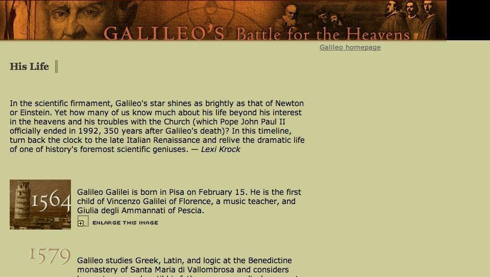 Galileo: Timeline of His Life | PBS LearningMedia