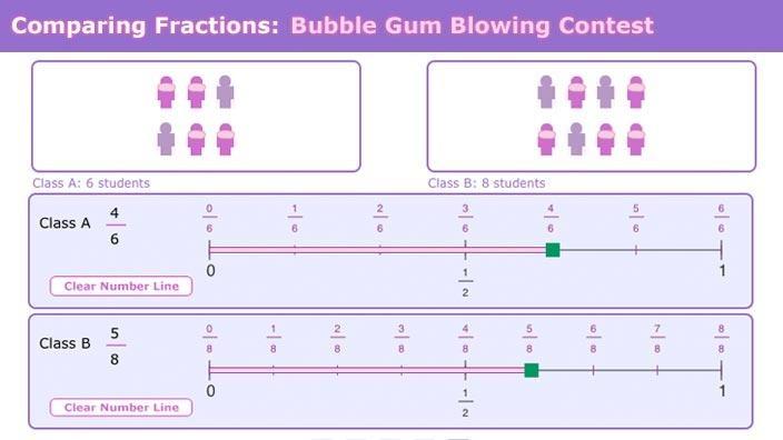 Comparing Fractions: Bubble Gum Blowing Contest | PBS LearningMedia