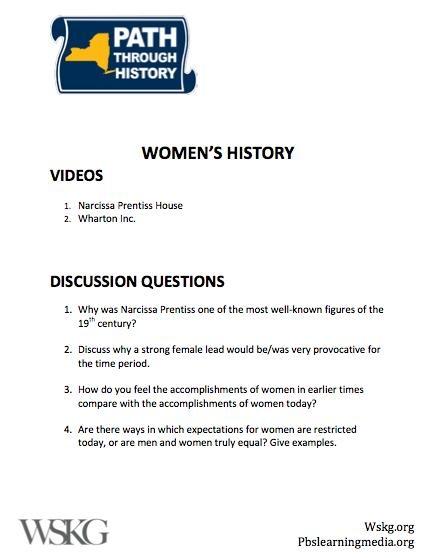 Women's History Discussion Questions | PBS LearningMedia