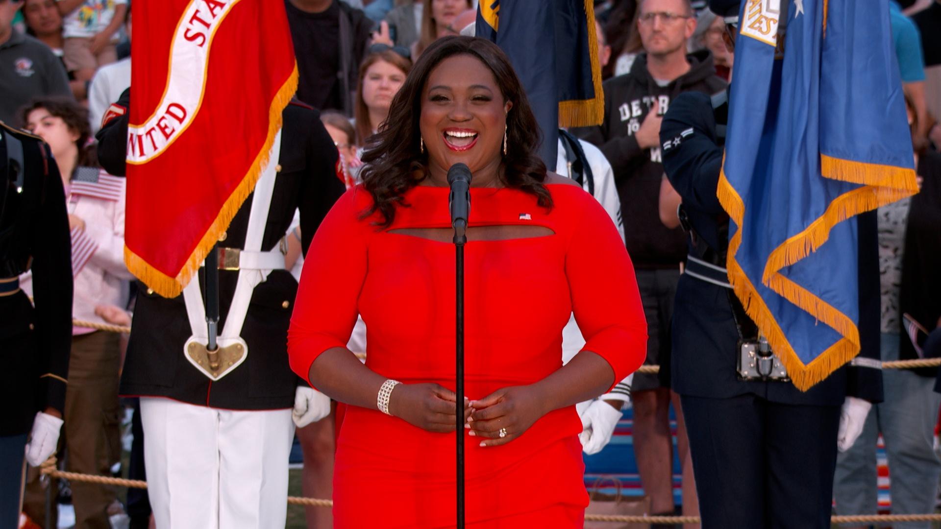 Angel Blue Performs the National Anthem | National Memorial Day Concert ...