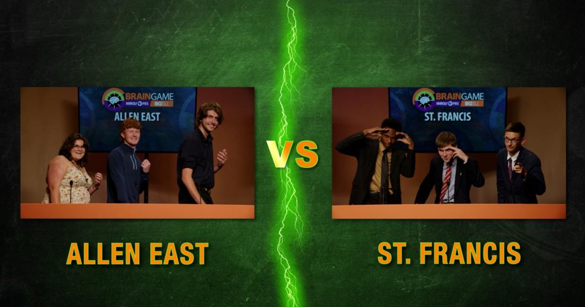 BGSU Brain Game | Allen East vs St. Francis | Season 2025 | Episode 4 | PBS