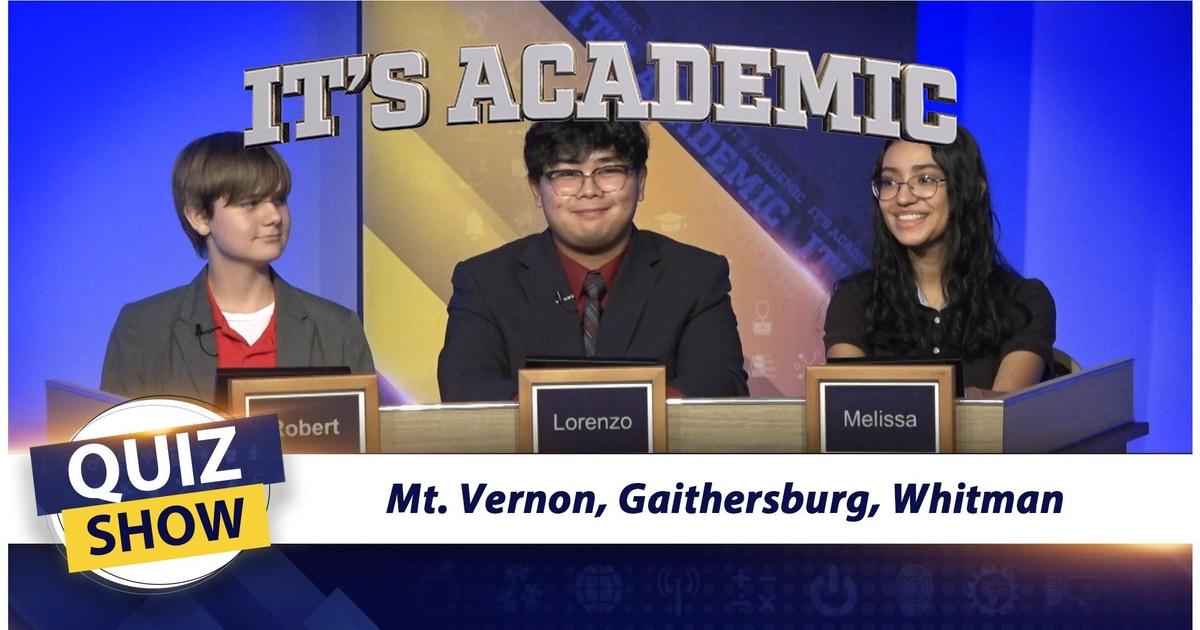 It's Academic | Mount Vernon, Gaithersburg and Whitman | Season 2023 ...
