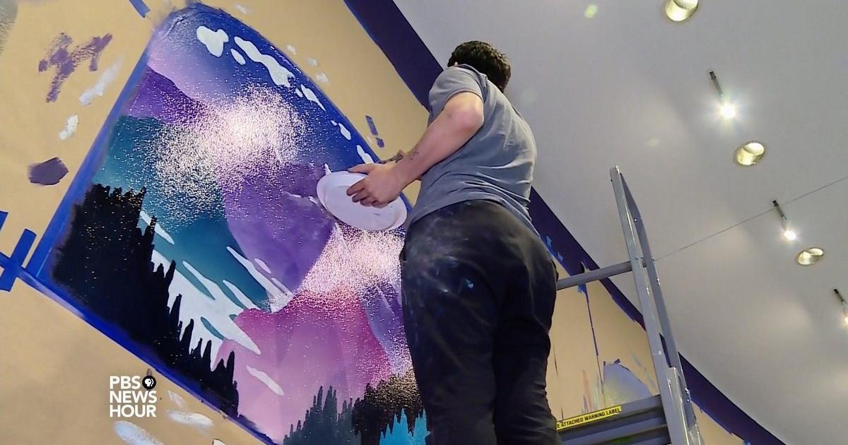 PBS NewsHour | Artist puts time in perspective by painting sun's cycle ...