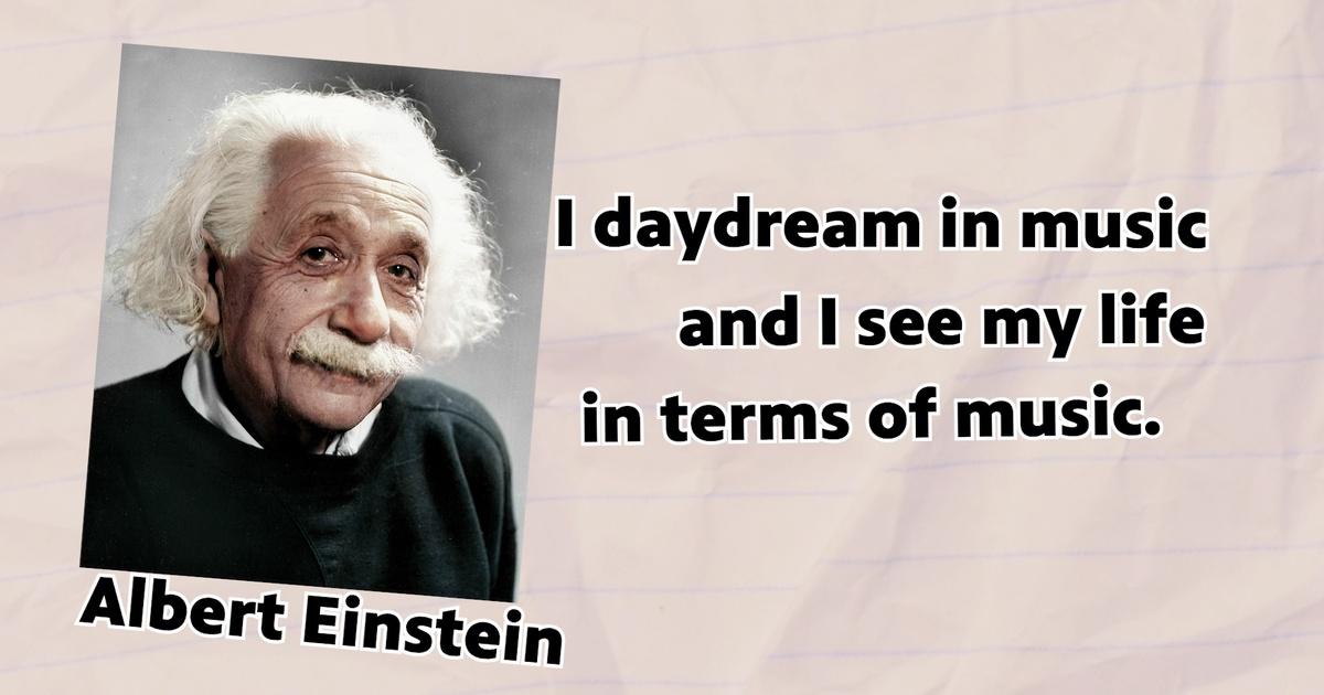 At-Home Learning Presents: Teacher Time | Albert Einstein loved music ...