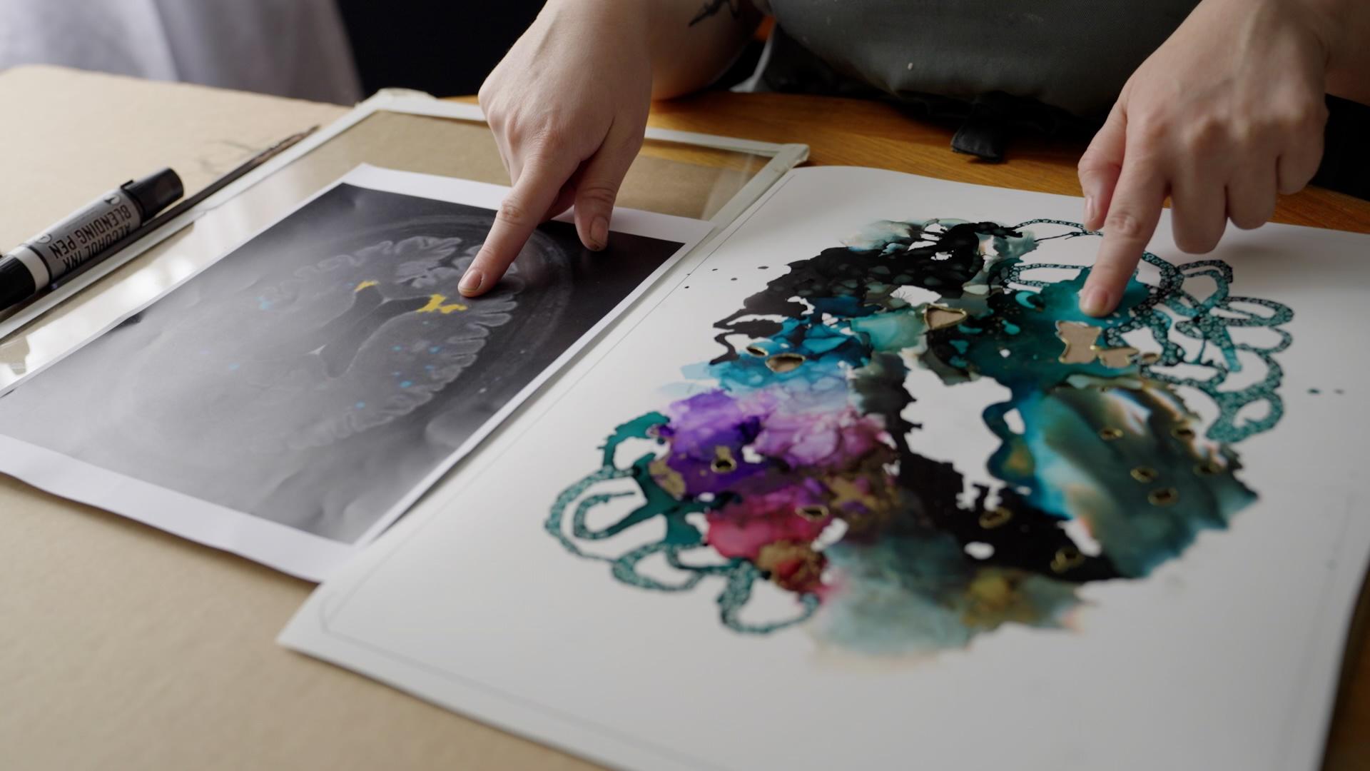 Painter Lindsey Holcomb, contemporary Native American artist Rick ...