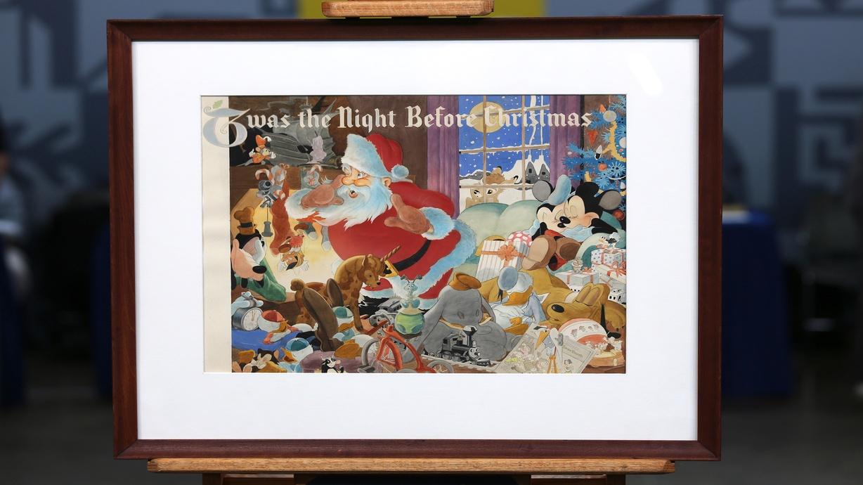 Appraisal: 1941 Disney "Night Before Christmas" Watercolor | Watch on ...