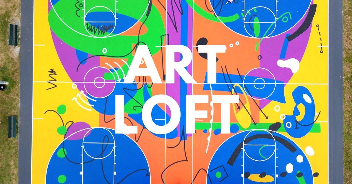 Art Loft | Transforming a Miami Basketball Court Into a Work of Art ...