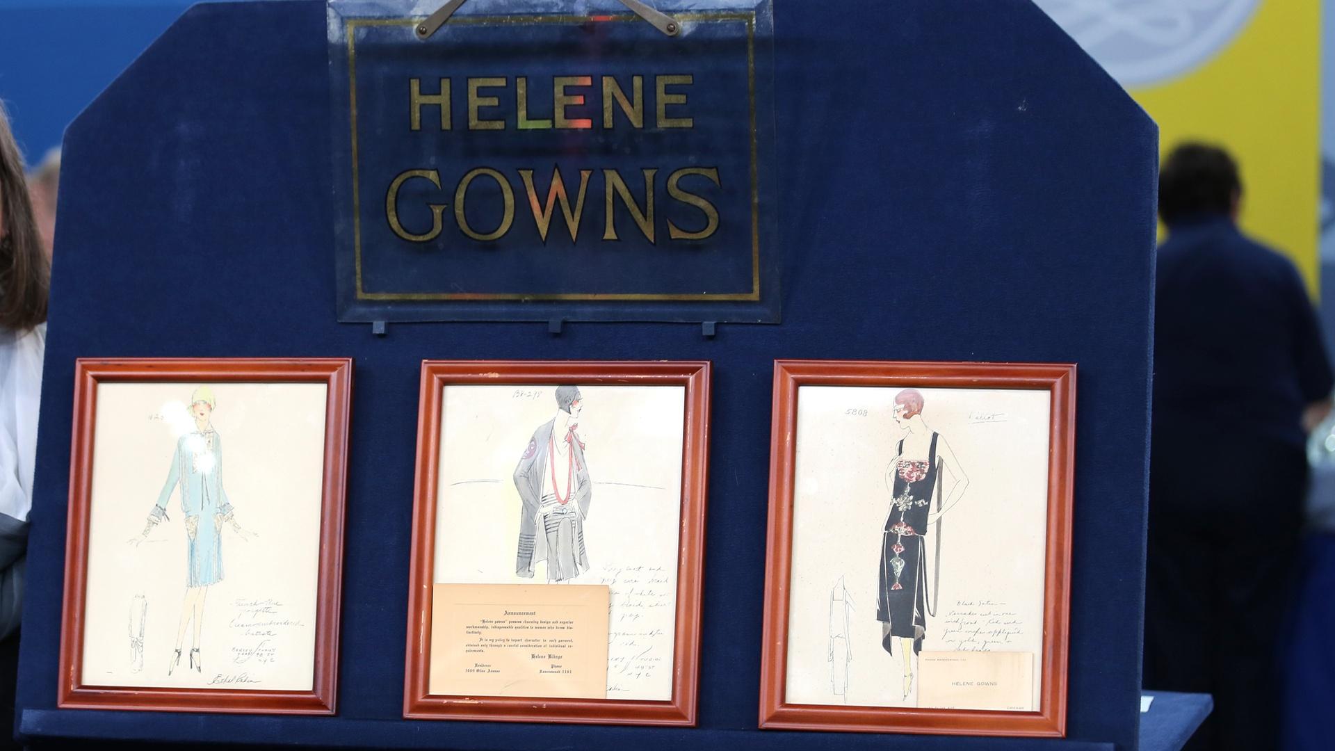 Appraisal: Helene Gowns Illustrations & Sign, ca. 1925 | Antiques ...