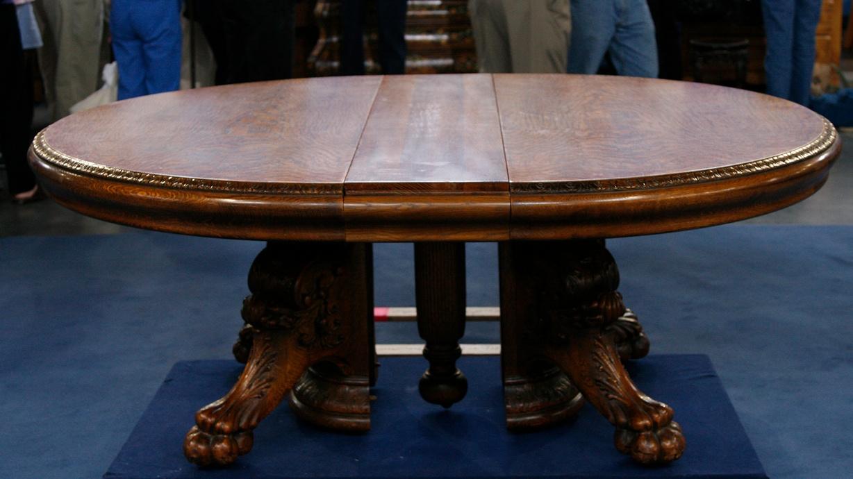Appraisal: Golden Oak Dining Table, ca. 1890 | Watch Antiques Roadshow ...