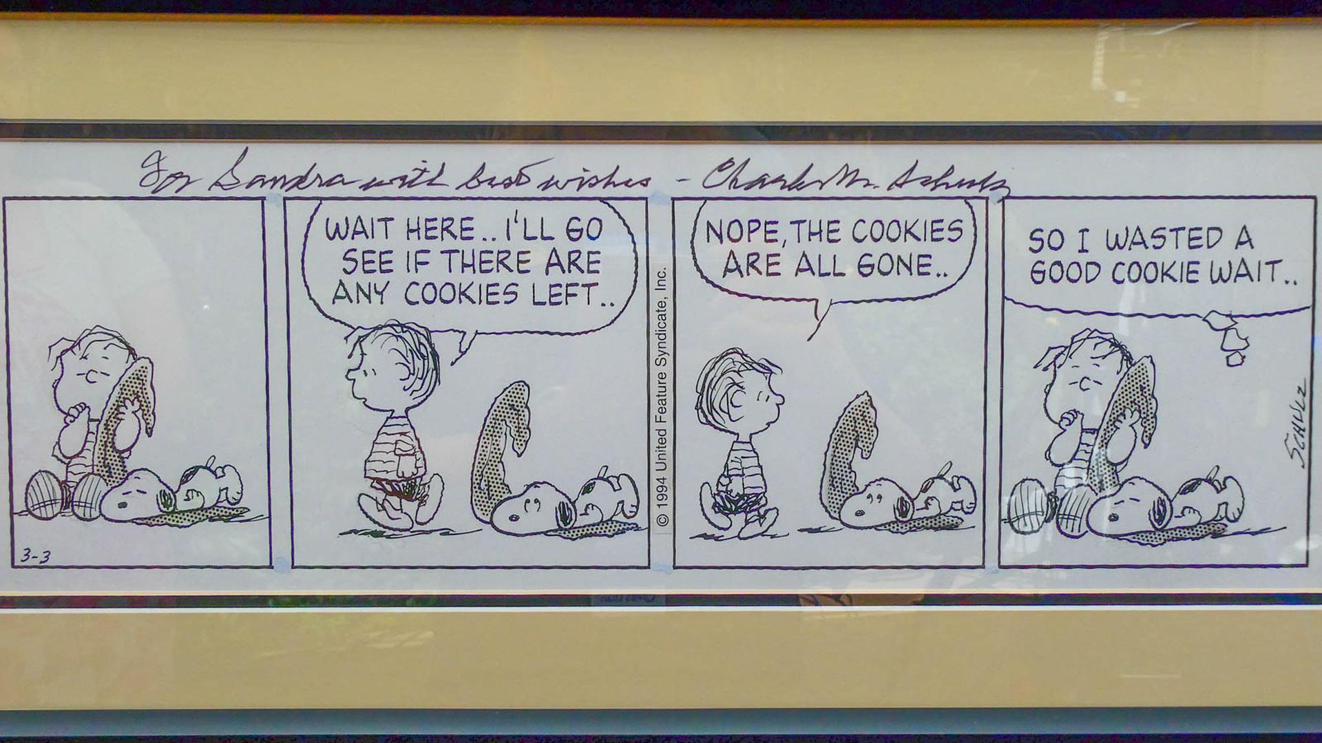 Appraisal: 1994 Charles Schulz-signed "Peanuts" Comic Strip | Antiques ...