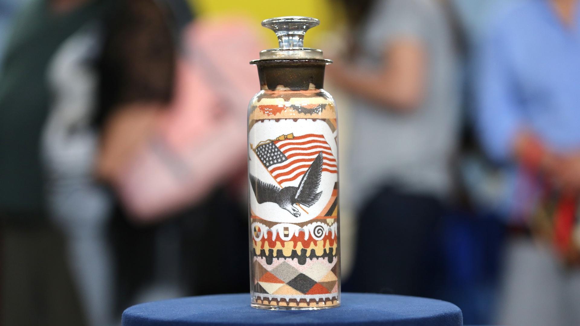 Appraisal: 1880 Andrew Clemens Sand Art Bottle | Antiques Roadshow ...