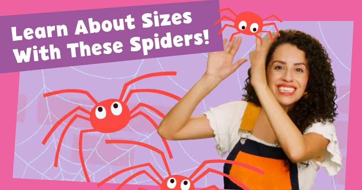 Family Math | Learn Sizes - Tiny, Tall & Enormous Spiders Song ...