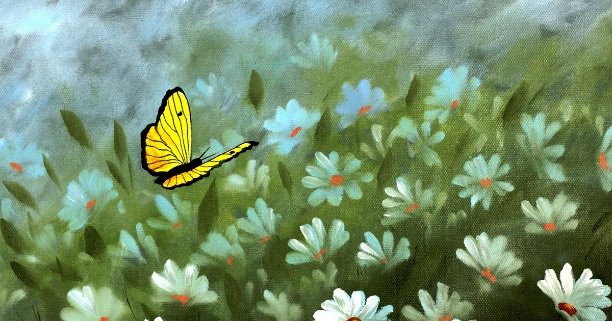 Painting with Wilson Bickford | Clip - "Butterflies and Daisies" Part 2 ...