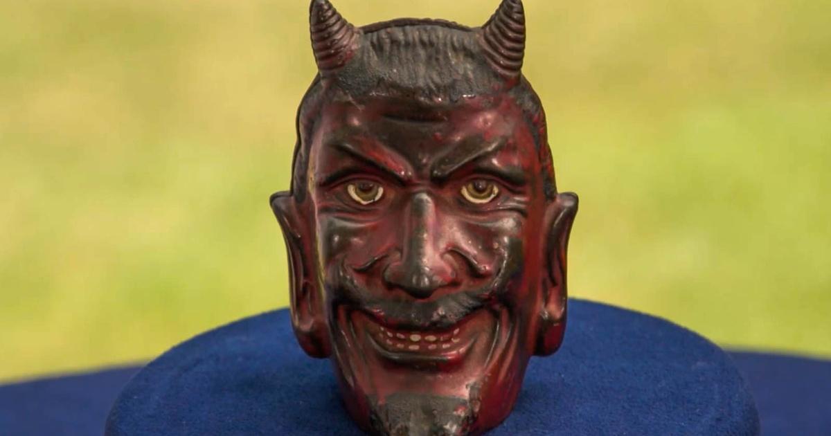 Antiques Roadshow | Appraisal: Cast Iron Two-faced Devil Bank, ca. 1910 ...