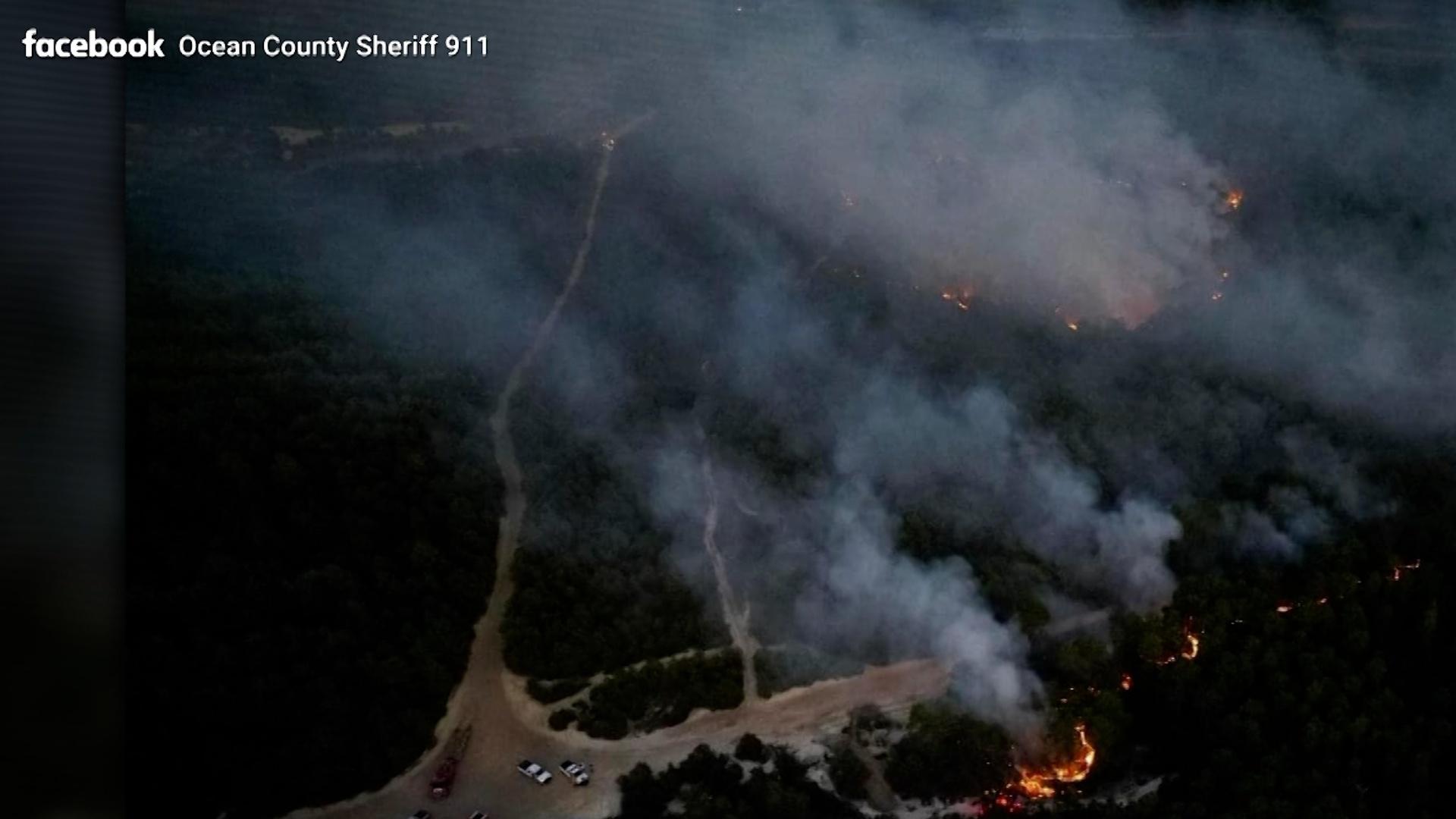 Crews battle ‘erratic’ Ocean County wildfire | NJ Spotlight News ...