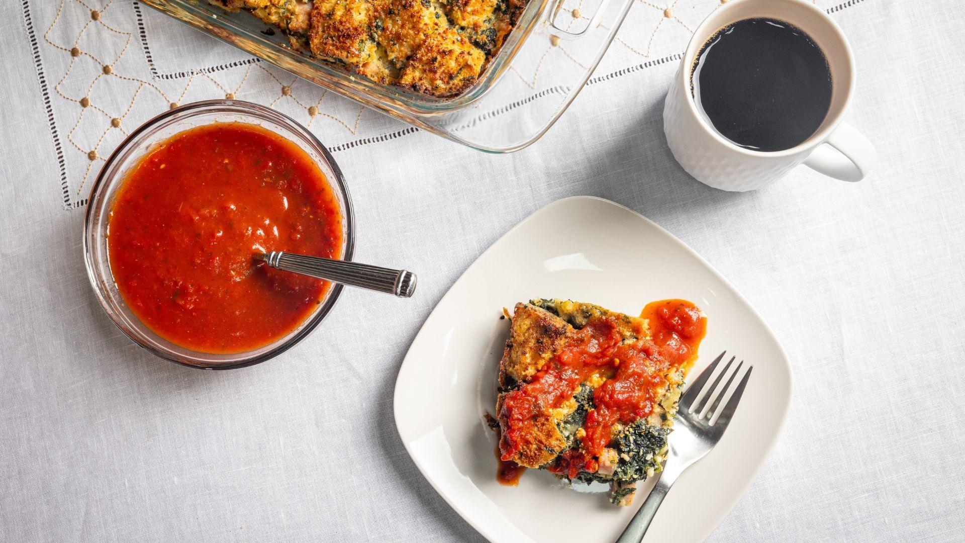 Savory Ham, Cheese and Spinach Bread Pudding | Kitchen Recipe | The Key ...