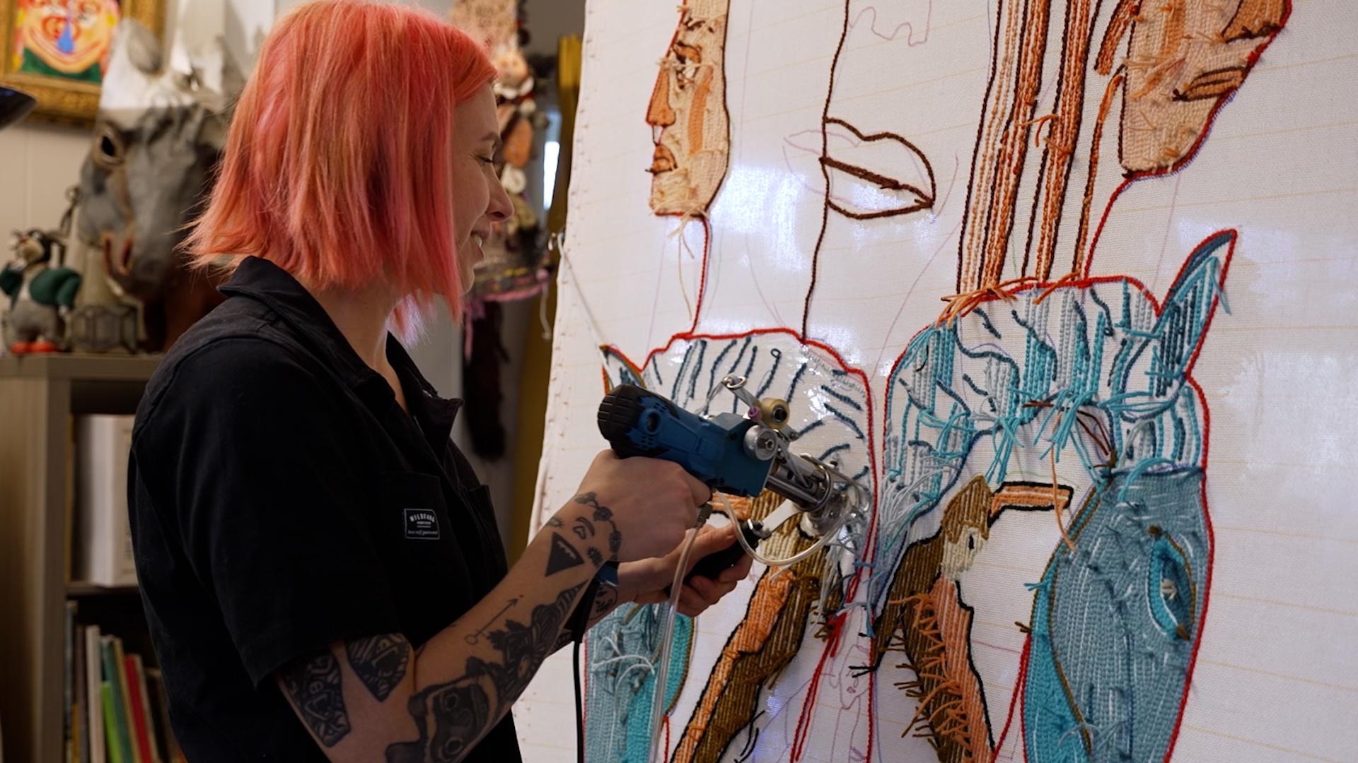 A Portland, Oregon artist is shaking up the world of fiber art—one ...