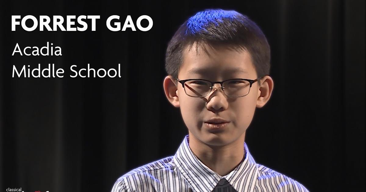 Classical Student Musician of the Month | June 2018 | Forrest Gao ...