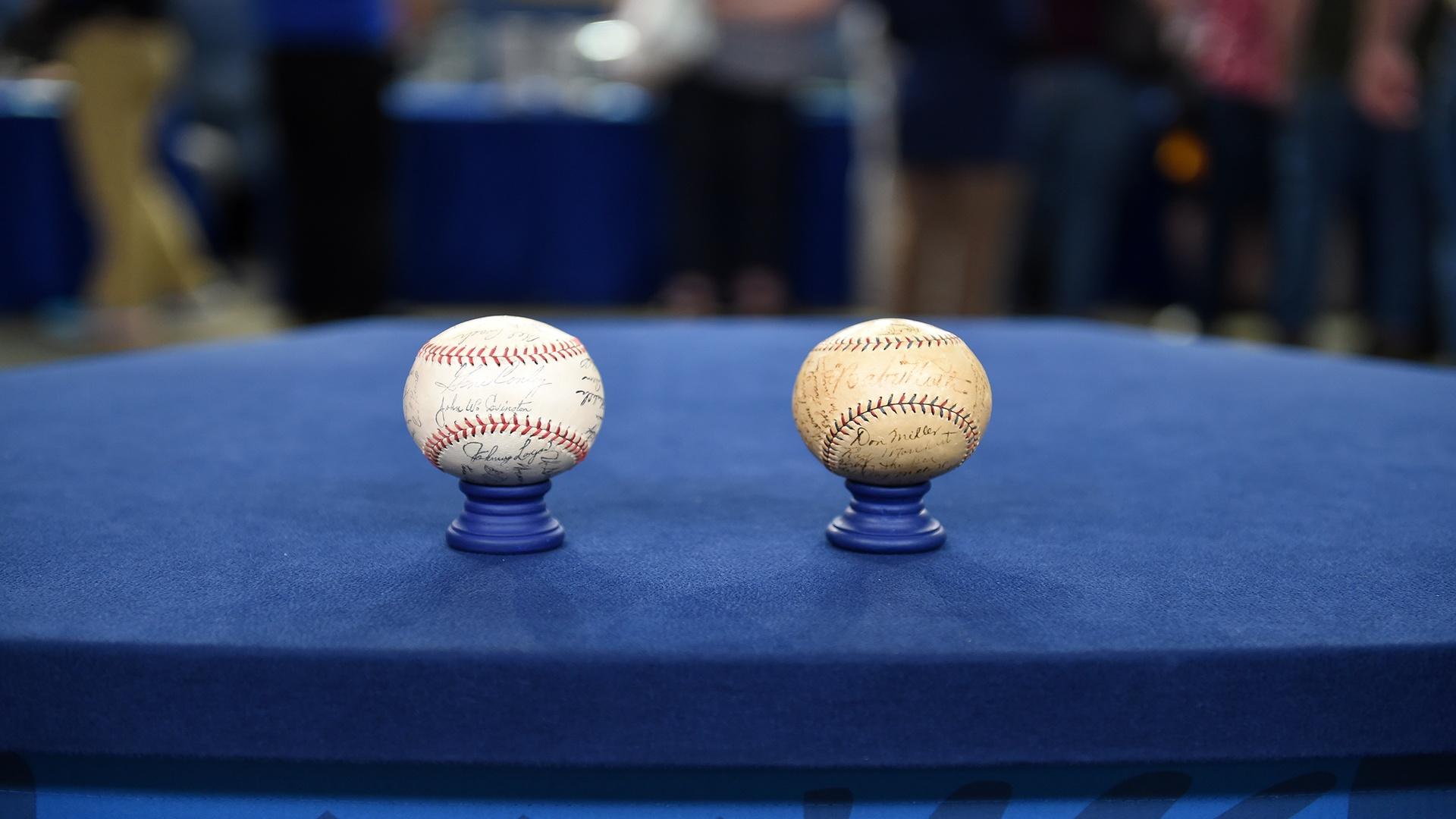 Appraisal: 1927 Yankees Team-signed Baseball & Stamped Ball | Antiques ...
