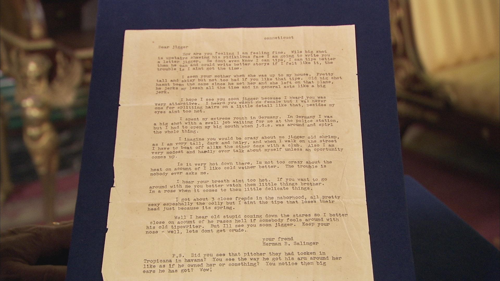 Appraisal: J. D. Salinger Letter | Antiques Roadshow | THIRTEEN - New ...