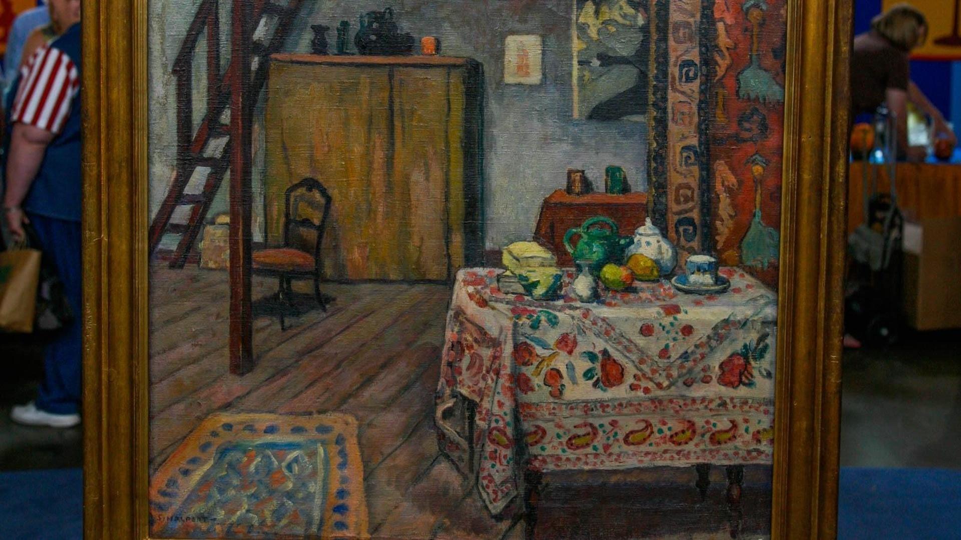 Appraisal: 1910 Samuel Halpert "The Studio Interior" Oil | Antiques ...