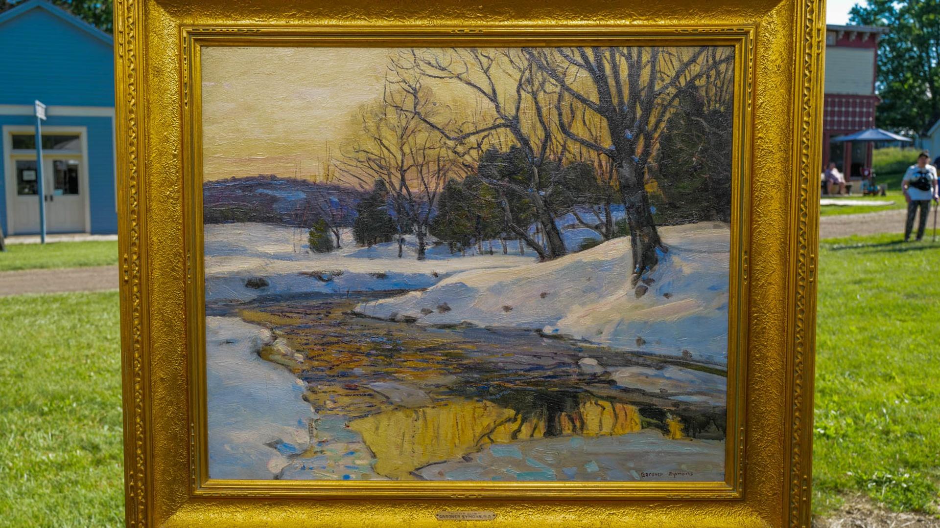 Appraisal: George Gardner Symons "Winter Glow" Oil, ca. 1920 | Antiques ...