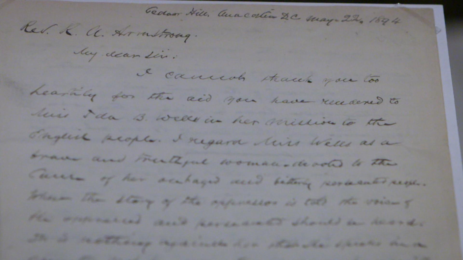 Letter from Frederick Douglass on Behalf of Ida B. Wells | NYPL ...