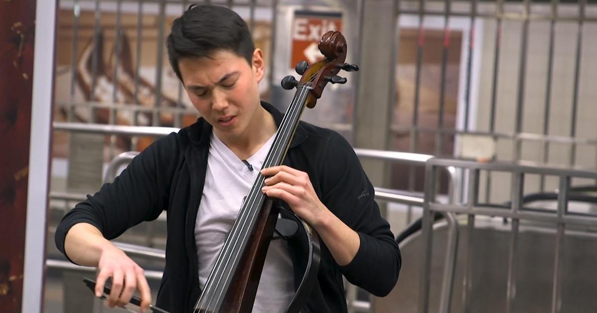 NYC-ARTS | NYC-ARTS Profile: Electric cellist Iain Forrest (Eyeglasses ...