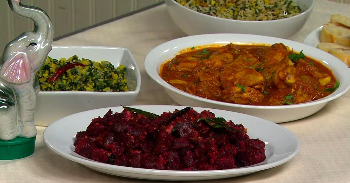 Healthful Indian Flavors with Alamelu | • Spinach Poriyal • Chicken ...