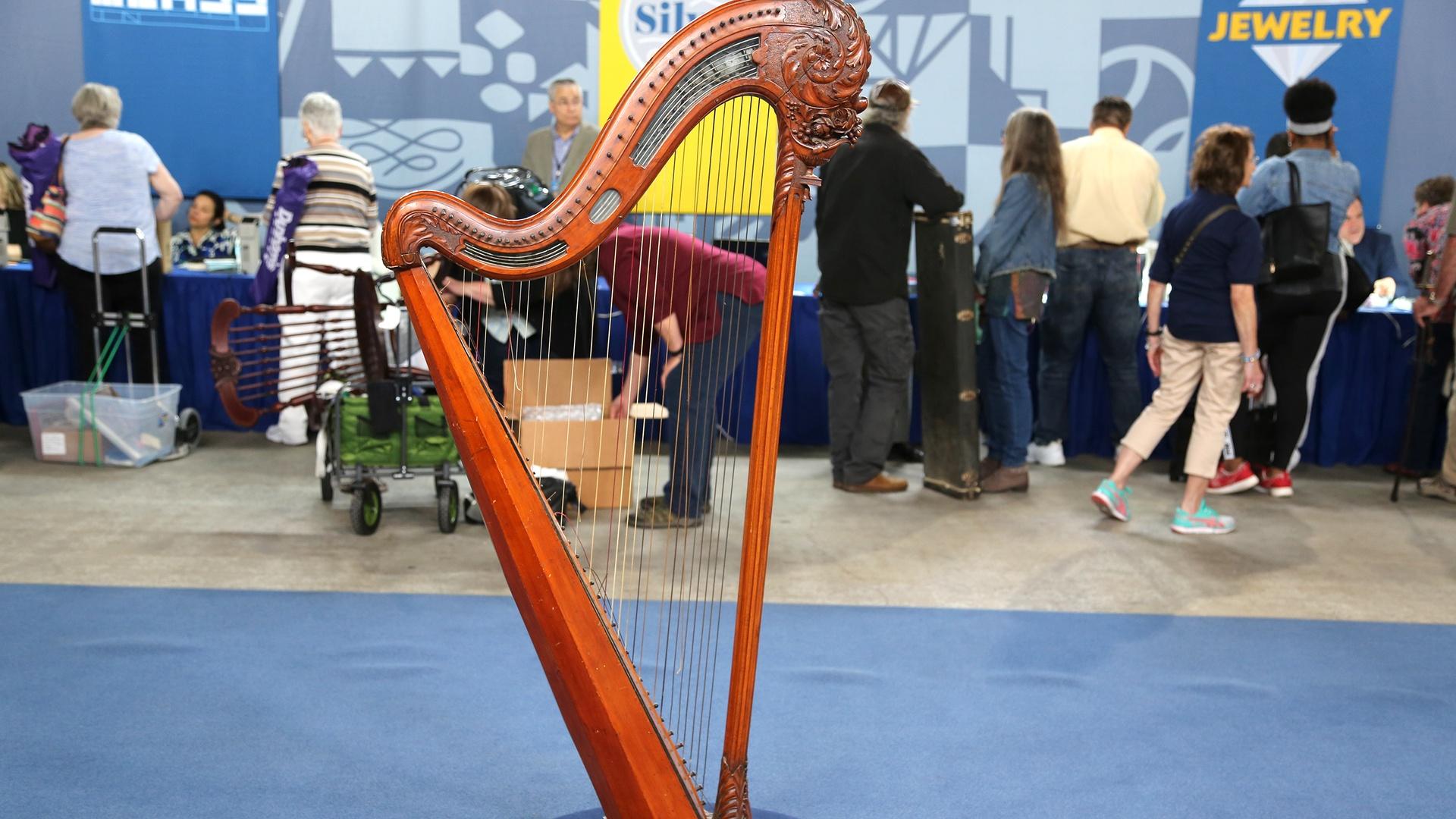 Appraisal: George Cousineau Pedal Harp, ca. 1770 | Antiques Roadshow ...