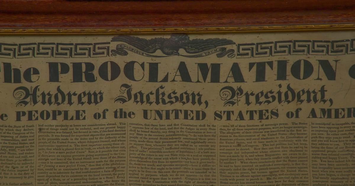 Antiques Roadshow | Appraisal: 1832 Andrew Jackson Proclamation on Silk ...