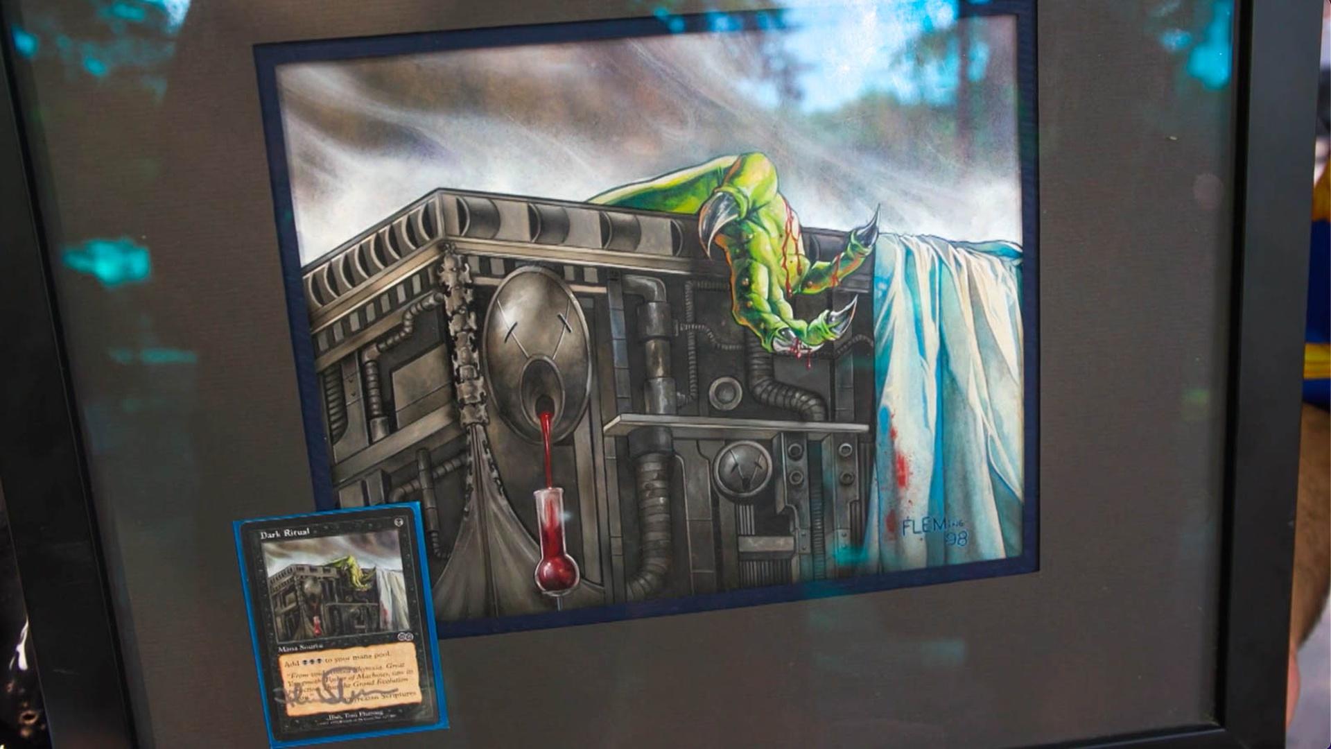 Appraisal: 1998 Magic: The Gathering "Dark Ritual" Trading Card Art ...