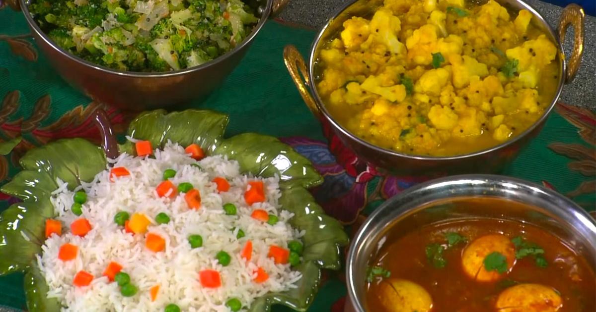 Healthful Indian Flavors with Alamelu | • Egg Kulambu • Cauliflower ...