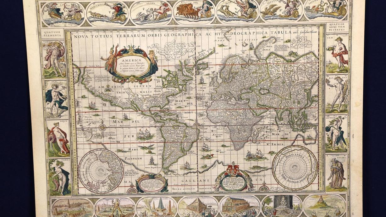 Appraisal: Willem Blaeu World Map, ca. 1640 | Watch on PBS Wisconsin