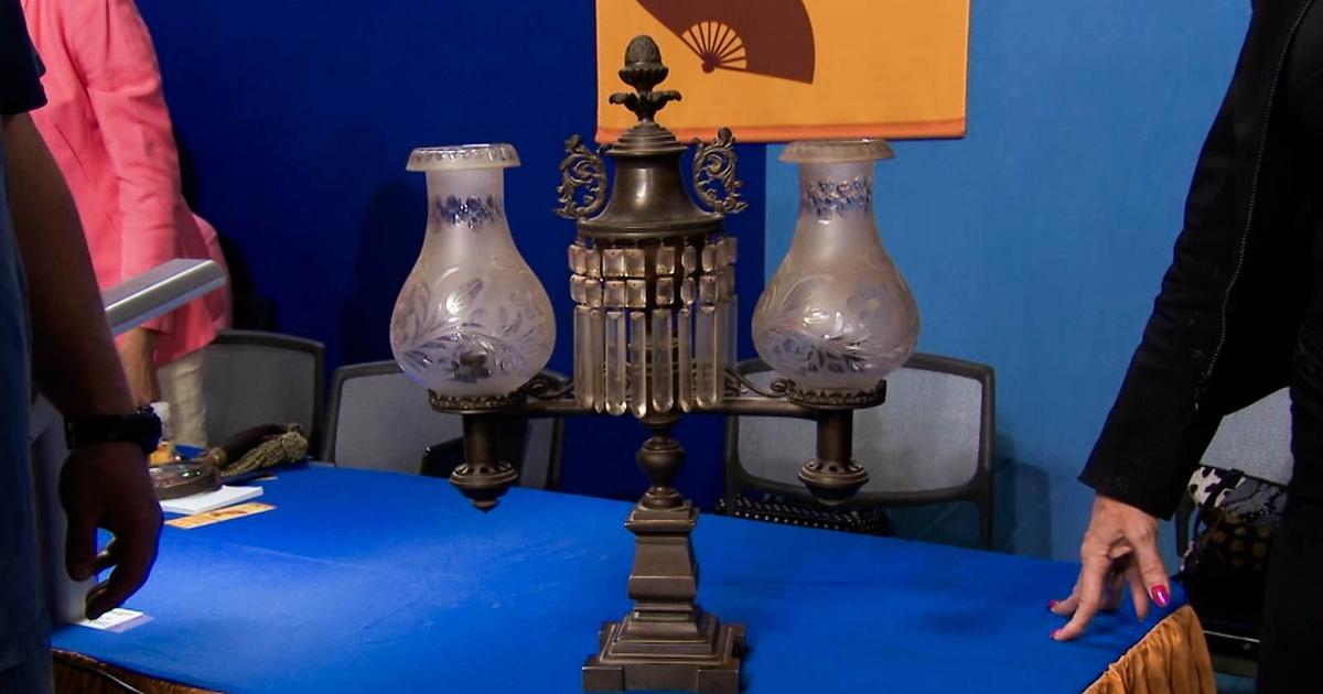 Antiques Roadshow | Appraisal: Argand Bronze & Glass Lamp, ca. 1840 ...