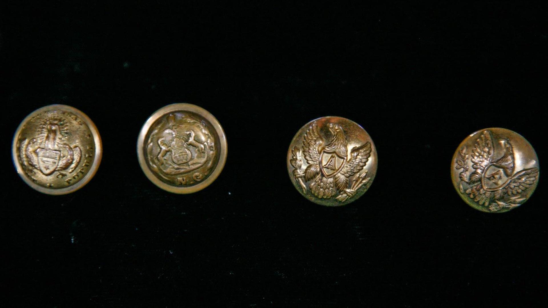 Appraisal: Military Uniform Button Collection, ca. 1865 | Antiques ...