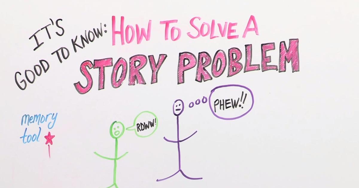 Good To Know | How to Solve a Story Problem | Grade 1 | PBS