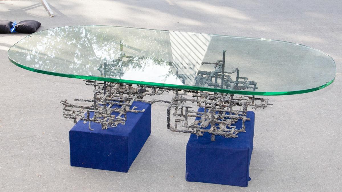 Appraisal: Daniel Gluck Metal Coffee Table Base, ca. 1970 | Antiques ...