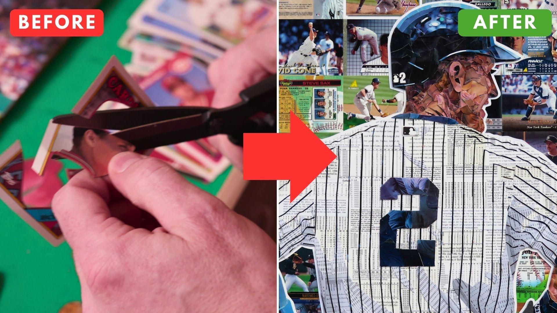 This Artist Cuts Up 1,000+ Baseball Cards for One Portrait | AHA! A ...