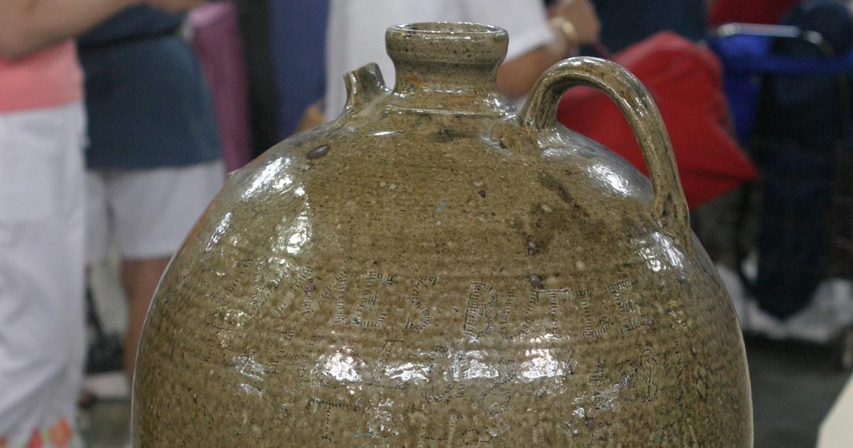 Antiques Roadshow | Appraisal: 1839 James Bustle Alkaline Stoneware Jug ...