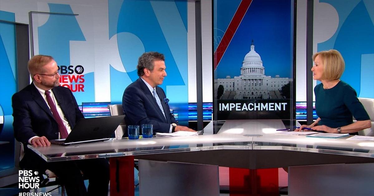 PBS NewsHour | 2 impeachment experts on the case against Trump | Season ...