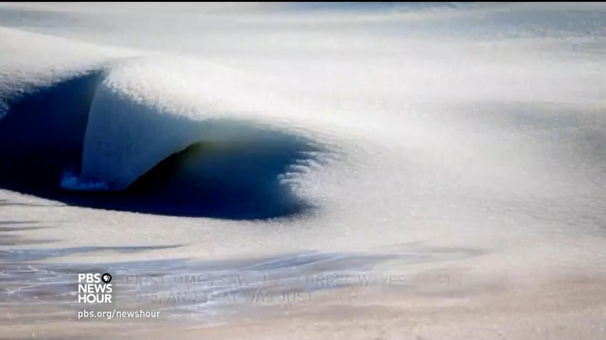 The bomb cyclone turned Nantucket waves into Slurpee slush | PBS ...