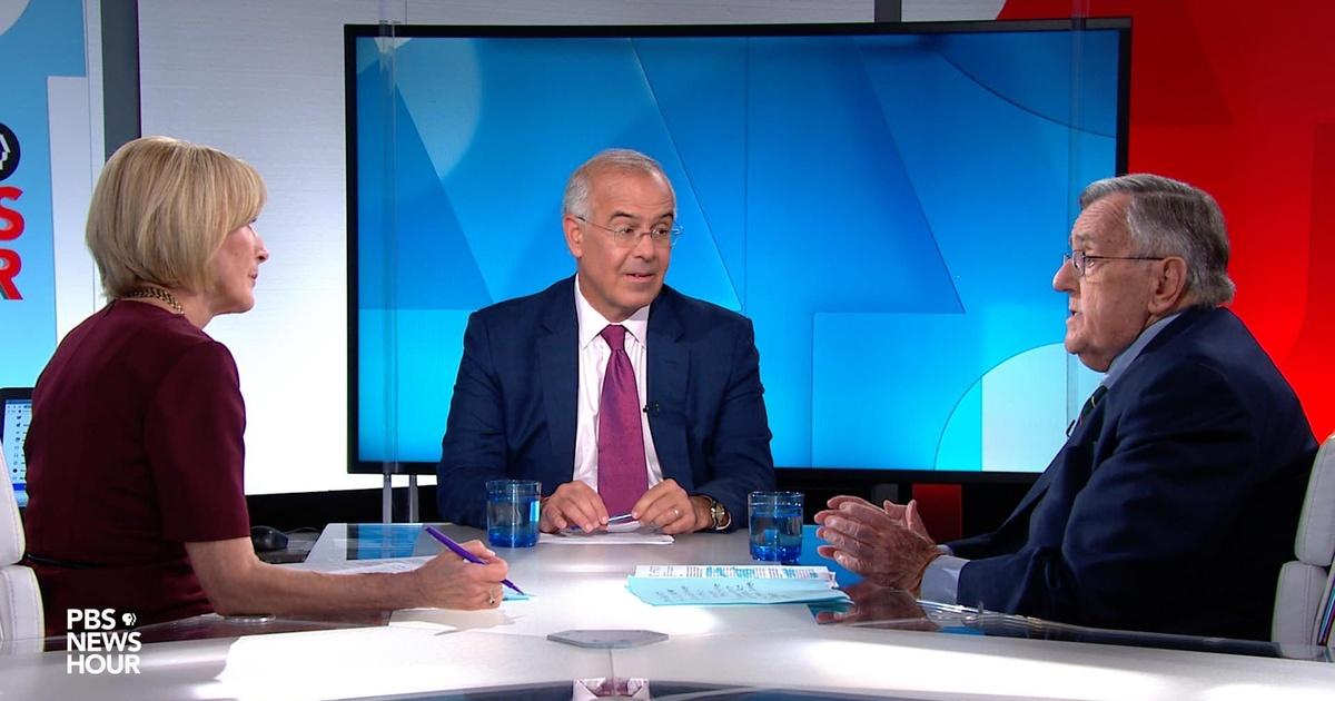 PBS News Hour | Shields and Brooks on climate policy, Trump's Dorian ...