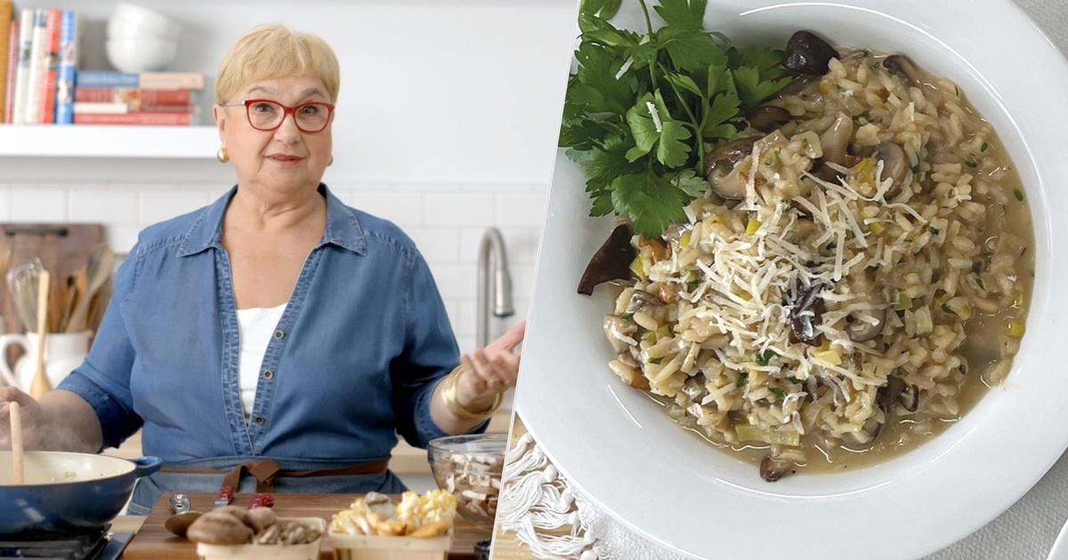 Lidia Celebrates America | Julia Child’s Favorite Mushroom Risotto | PBS