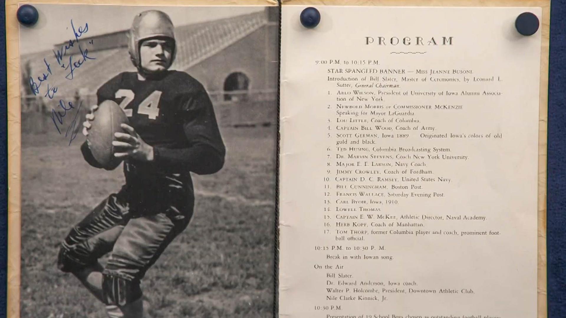 Appraisal: 1939 Nile Kinnick-inscribed Heisman Trophy Program ...