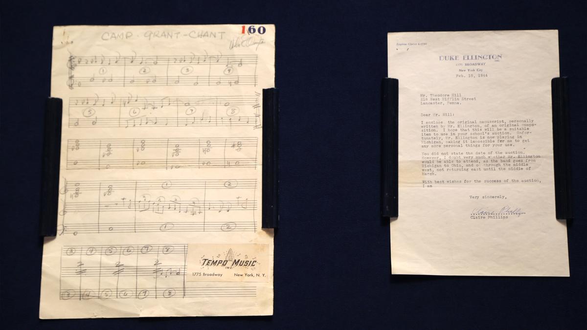 Appraisal: 1944 Duke Ellington Manuscript with Letter | Antiques ...