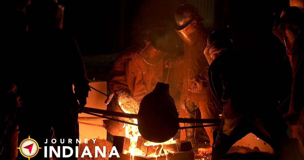 Journey Indiana | Casting Community: Artists Learn Iron Pouring at this ...
