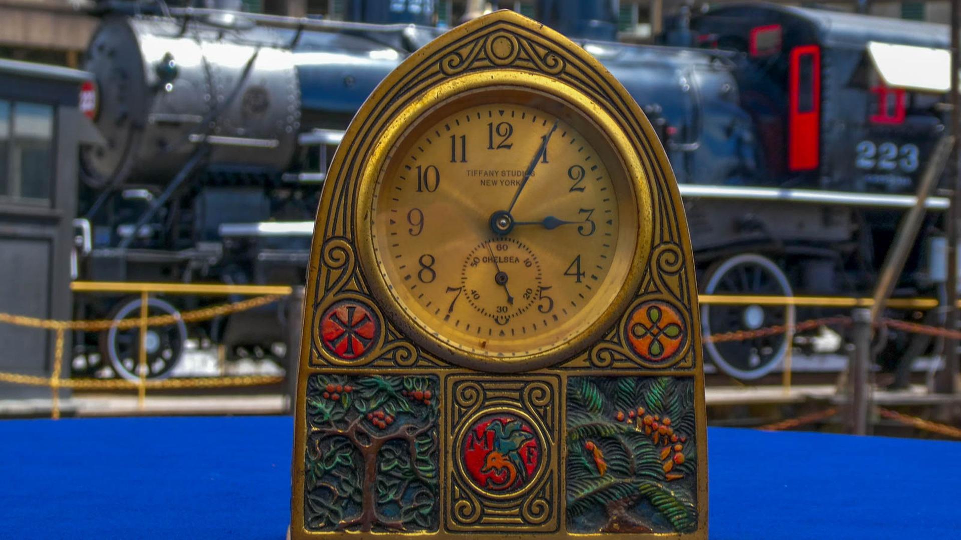 Appraisal: Tiffany Studios "Bookmark" Pattern Clock, ca.1915 | Antiques ...