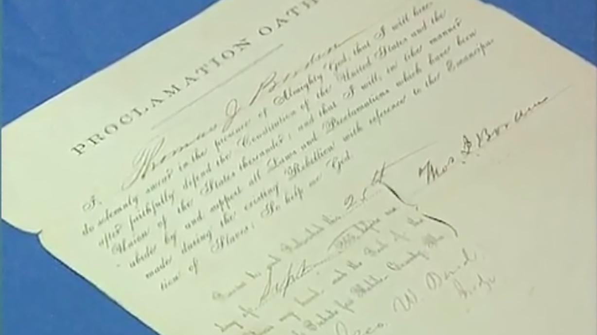 Appraisal: 1865 Civil War Proclamation Oath | Watch on PBS Wisconsin