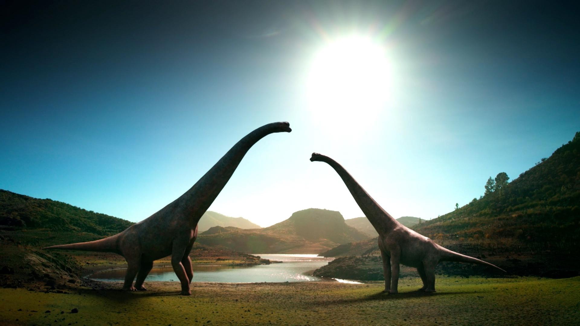 Incredible Lusotitan Mating Ritual | Walking with Dinosaurs | THIRTEEN ...